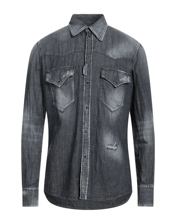 Dsquared2 Denim Shirt Size Cotton - Grey