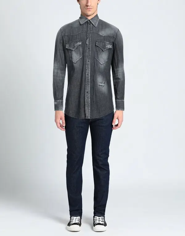 Dsquared2 Denim Shirt Size Cotton - Grey