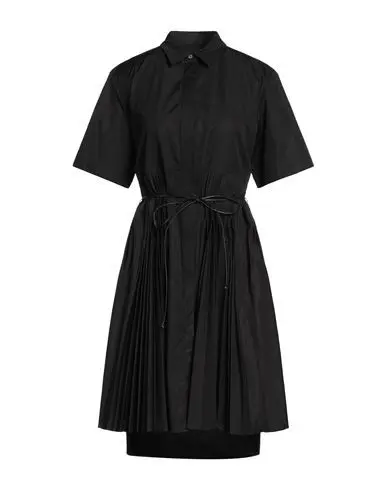 GIOVANNI BEDIN Midi Dress With Leather Details - Black