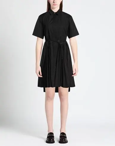 GIOVANNI BEDIN Midi Dress With Leather Details - Black