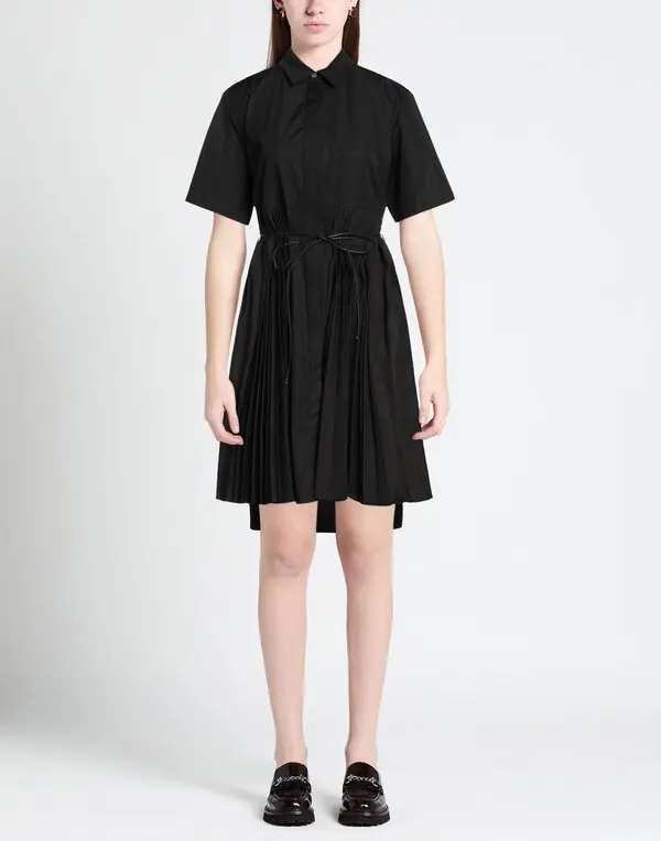 GIOVANNI BEDIN Midi Dress With Leather Details - Black