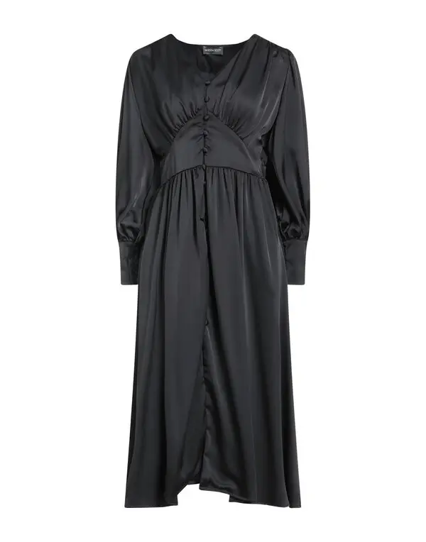 VANESSA SCOTT Midi Shirt Dress - Black