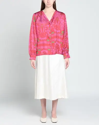 HAVEONE Floral-print Satin Shirt