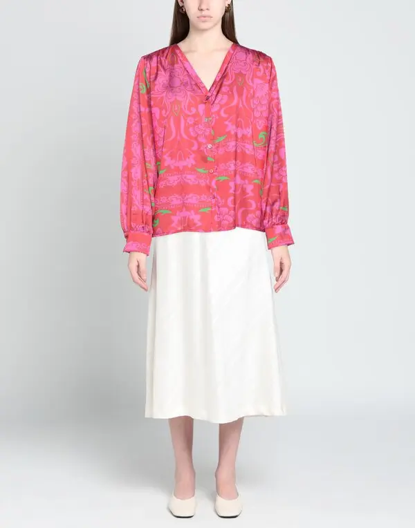 HAVEONE Floral-print Satin Shirt