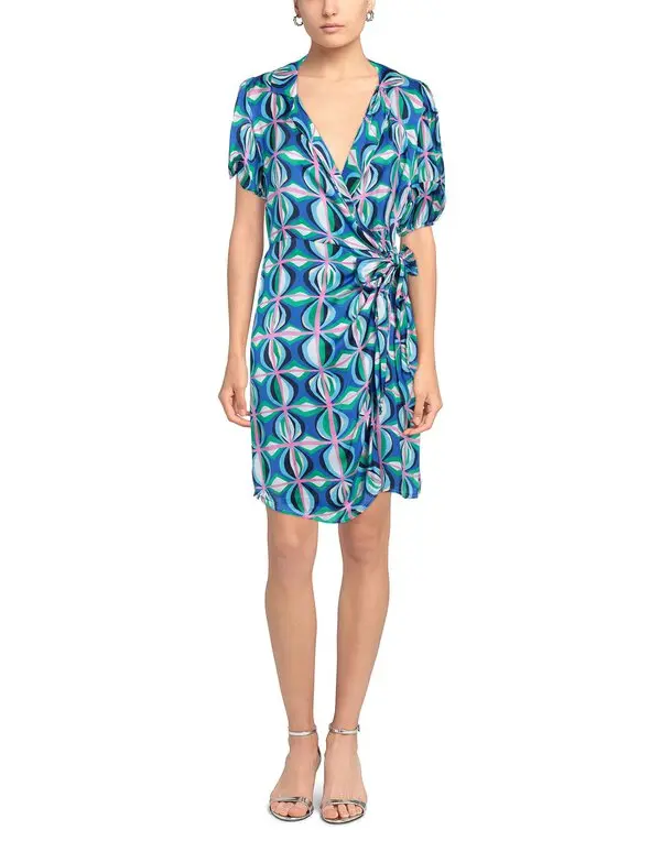ANGELA MELE MILANO Mini Viscose Wrap Dress