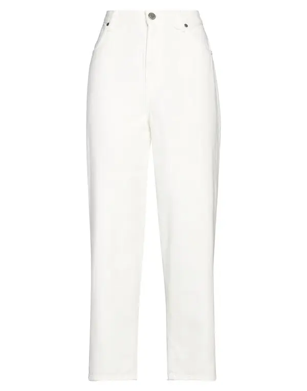 GAËLLE PARIS Tapered High-waisted Jeans - White