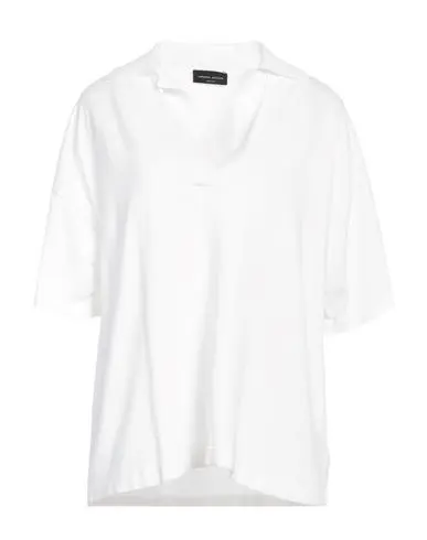 ROBERTO COLLINA Classic Collar Knit Top - White