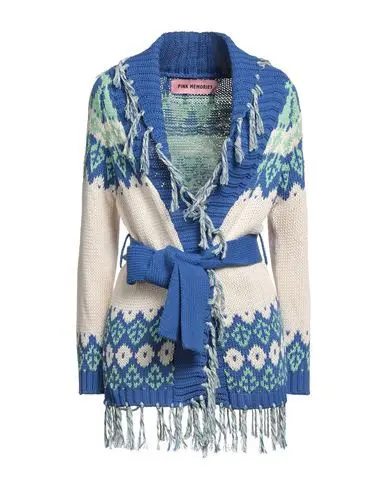 PINK MEMORIES Knitted Cardigan With Fringes - Blue
