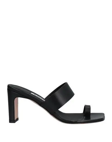 KALLISTÈ Leather Thong Sandals - Black