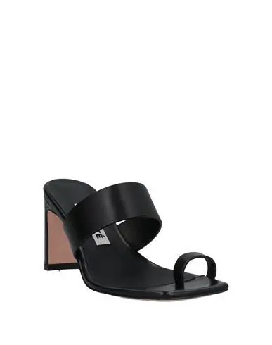 KALLISTÈ Leather Thong Sandals - Black