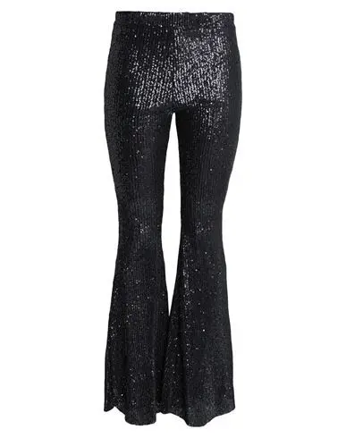MARC ELLIS Flared Trousers With Sequins - Black