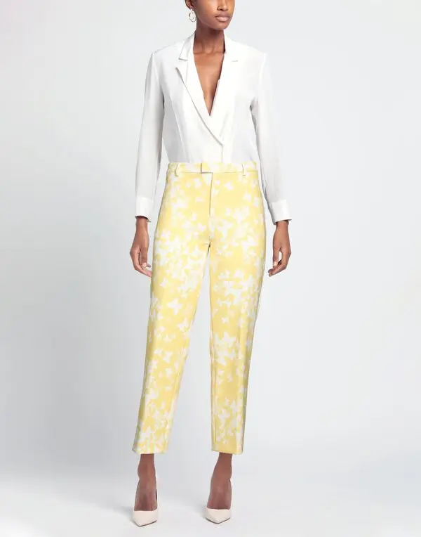 Red Valentino Floral Print Trousers - Yellow