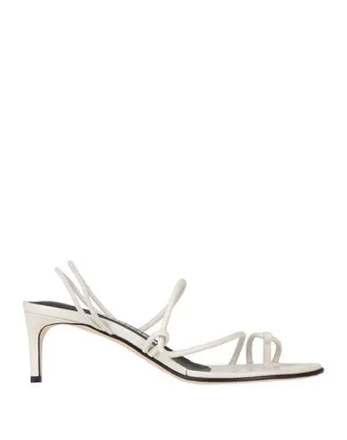 KALLISTÈ Leather Thong Sandals - White