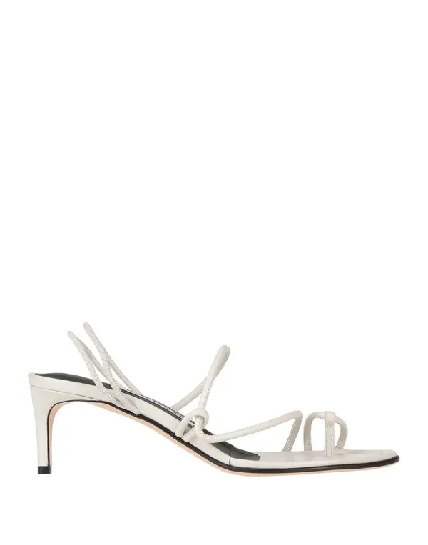 KALLISTÈ Leather Thong Sandals - White