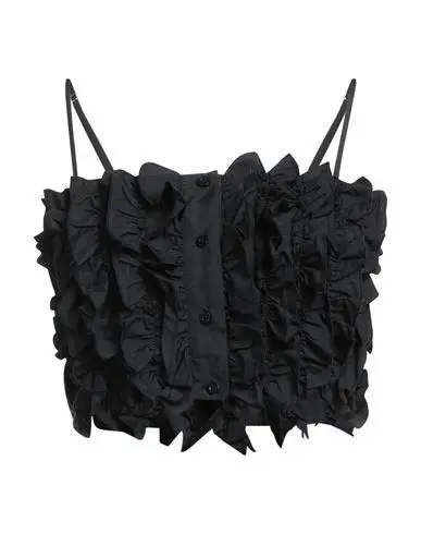 MSGM Ruched Taffeta Top