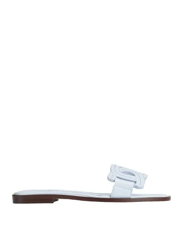 TOD'S Leather Slide Sandals - Blue