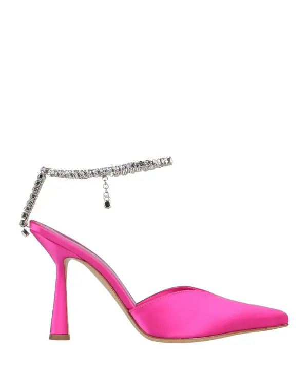 ALDO CASTAGNA Leather Pumps With Crystal Embellishments