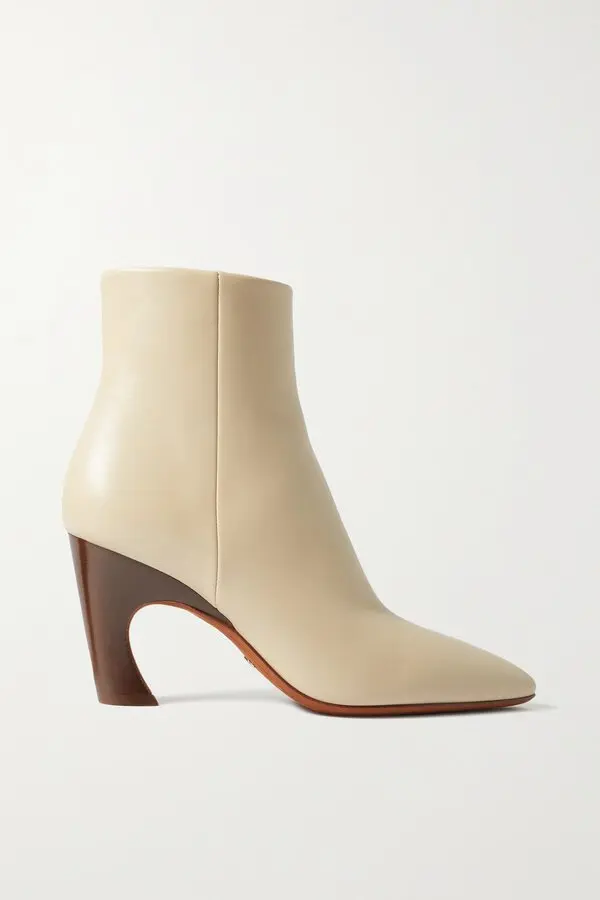 Chloé Net Sustain Oli Leather Ankle Boots