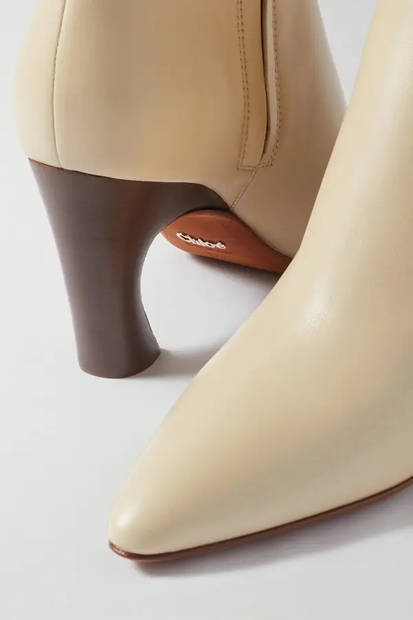 Chloé Net Sustain Oli Leather Ankle Boots