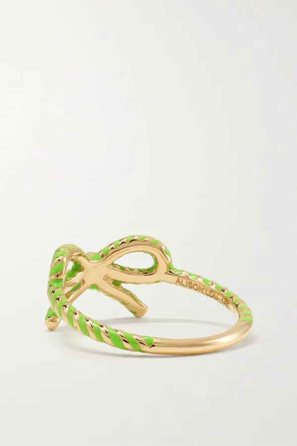 Alison Lou Streamer 14-karat And Enamel Ring