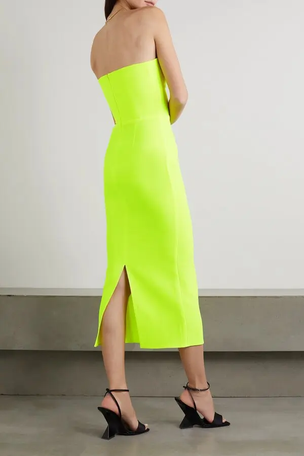 amora midi dress Amora black white stripe bias midi dress – Dress to Impress Rentals
