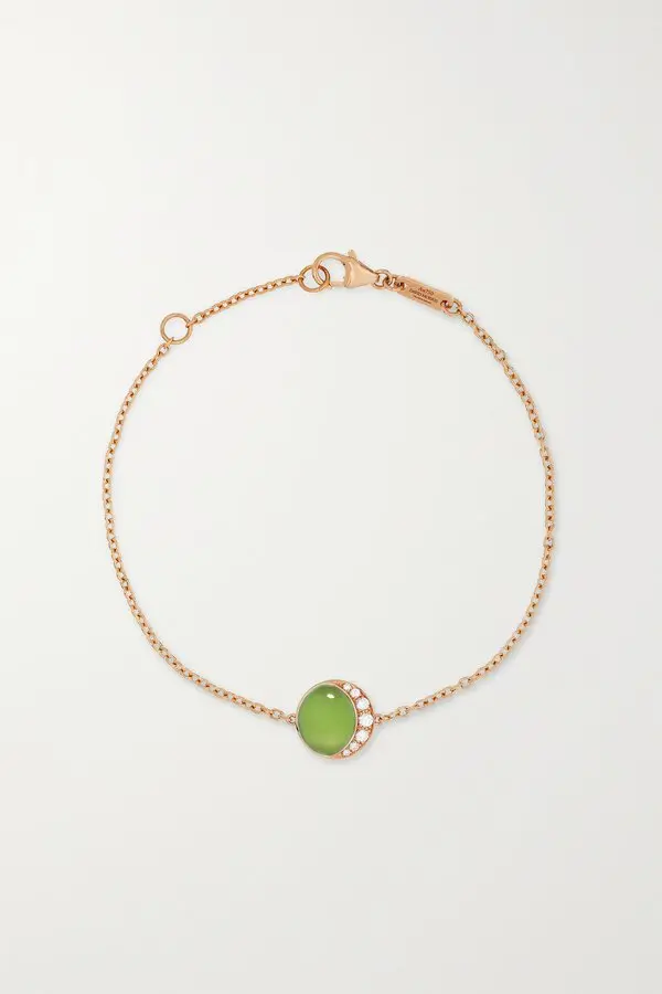 DAVID MORRIS Fortuna Chrysoprase & Diamond Bracelet - Green