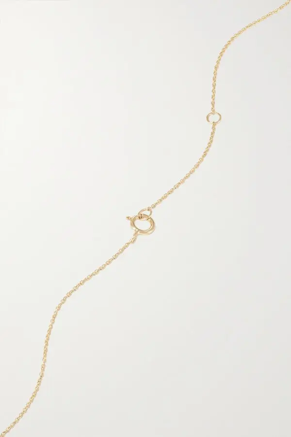 DIANE KORDAS Mama 18-karat Gold, Emerald And Diamond Necklace