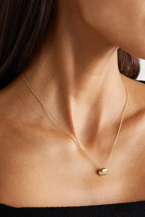 ALMASIKA Le Cauri Endiamanté 18-karat Diamond Necklace