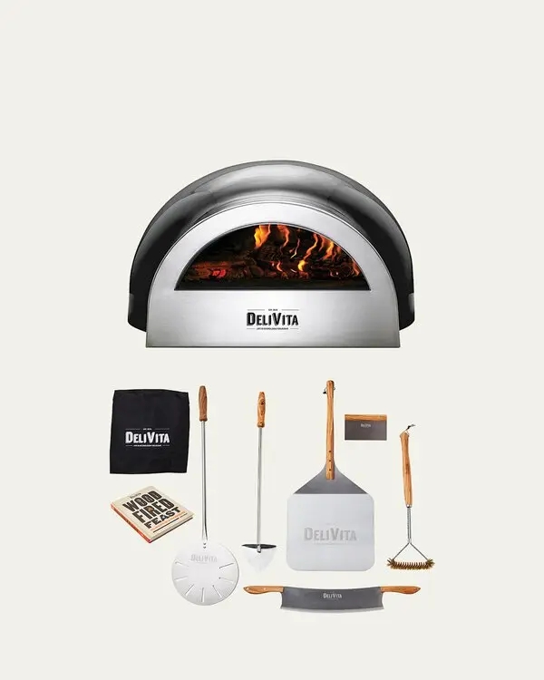 DELIVITA Pizzaiolo Wood-fired Oven - Black