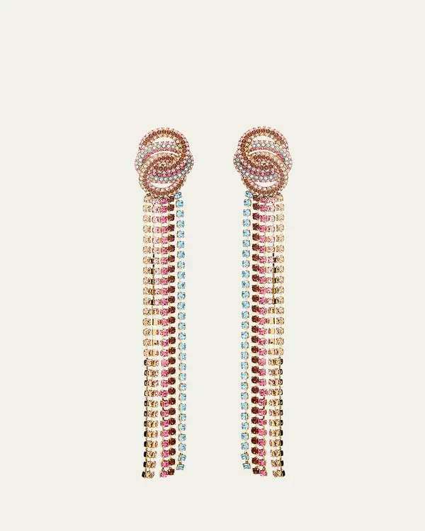 Oscar De La Renta Infinity Fringe Earrings - Rainbow