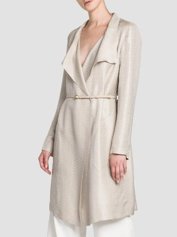 Giorgio Armani Belted Metallic Jacquard Jacket