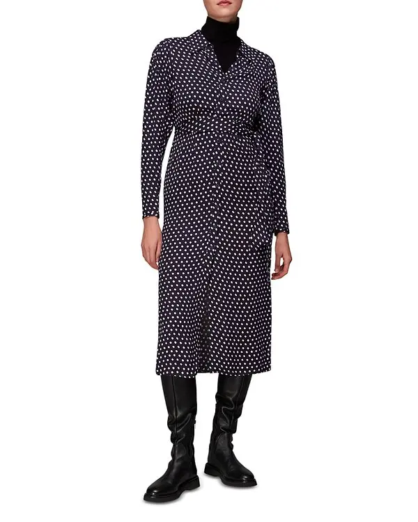 Whistles Dotted Print Shirt Dress - Multicolor