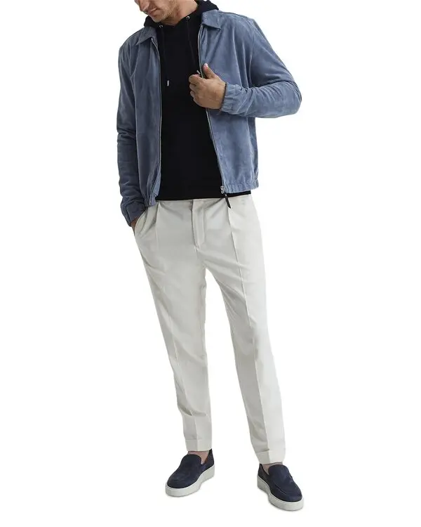 REISS Holland Merino Wool Hoodie - Navy