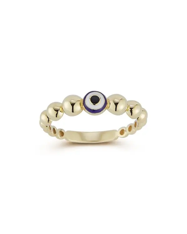 MOON & MEADOW 14k Yellow Enamel Bubble Evil Eye Ring - Gold