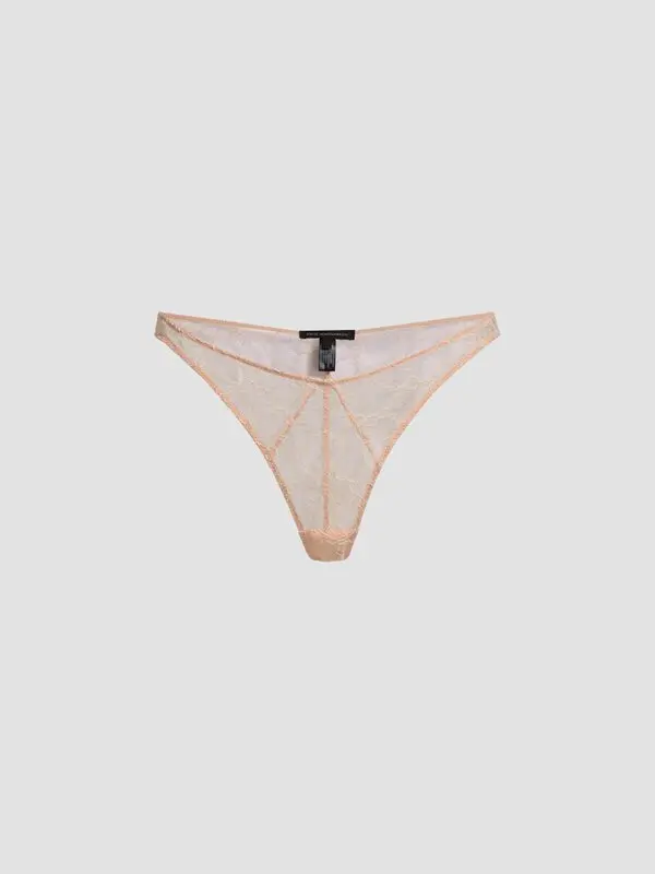 Kiki De Montparnasse Mon Cheri Sheer Lace Briefs - Blush