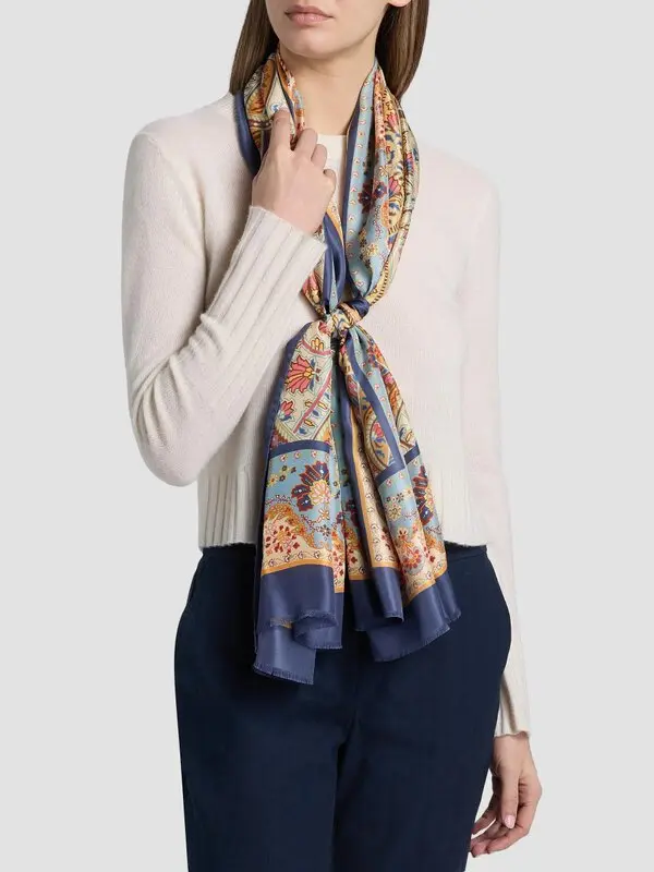 Etro Printed Silk Scarf