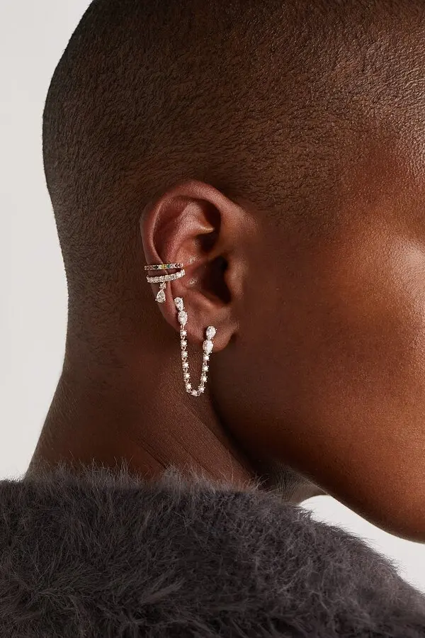 ANITA KO Daphne 18-karat Rose Diamond Single Earring