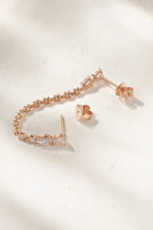 ANITA KO Daphne 18-karat Rose Diamond Single Earring