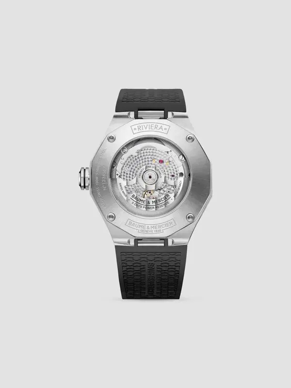 Baume & Mercier Riviera Stainless Steel & Rubber Moon-phase Watch