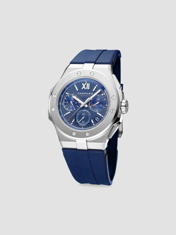 Chopard Alpine Eagle Stainless Steel & Rubber Extra-large Chronograph Leather Strap Watch - Sapphire