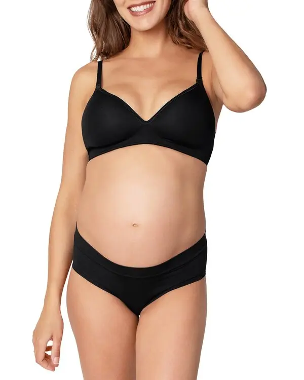INGRID & ISABEL Seamless Cooling Maternity Briefs, Set Of 3 - Black