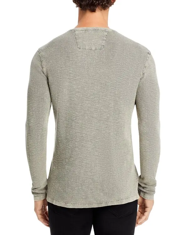 John Varvatos Memphis Waffle Henley - Gray Heather