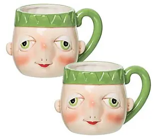 GALLERIE II Set Of 2 30oz Bartholomew Elf Mugs - One-color