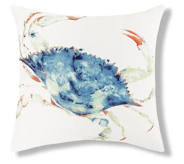 VALERIE PARR HILL 18' X 18' Marino Crab Pillow Valerie - One-color