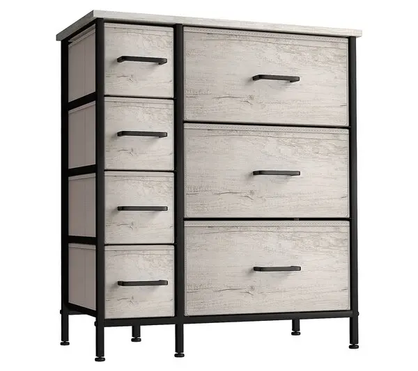 SORBUS Dresser With 7 Faux Wood Drawers - One-color