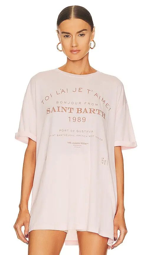 THE LAUNDRY ROOM Saint Barth 89 Oversize Tee - Blush Pink