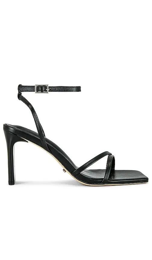 TONY BIANCO Corso Strappy Square Toe High Heel Sandals - Black Nappa