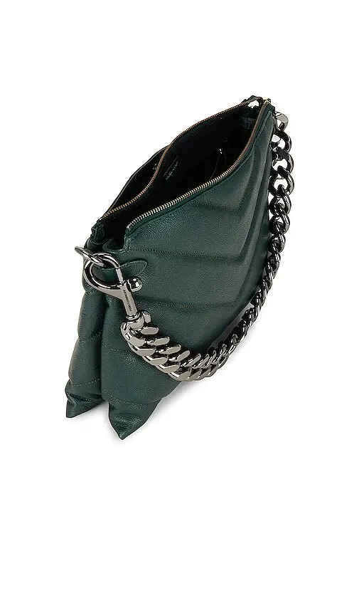 Rebecca Minkoff Edie Maxi Crossbody In Dark Green In Bottle  display picture 3