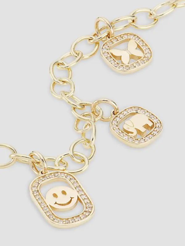 SYDNEY EVAN Open Icon 14k & Diamond Charm Necklace