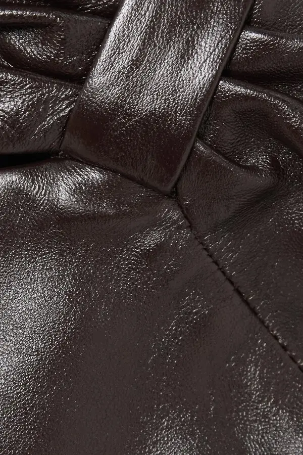 Zeynep Arçay One-shoulder Leather Mini Dress